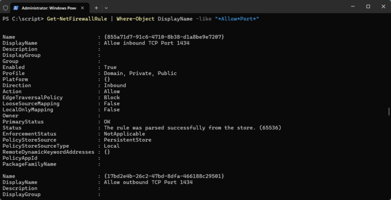 Powershell Script For Sql Server Firewall Rules Tweak